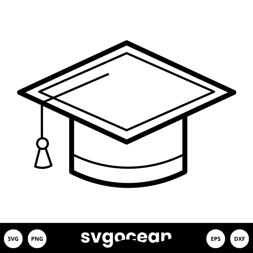 graduation hat vector svg