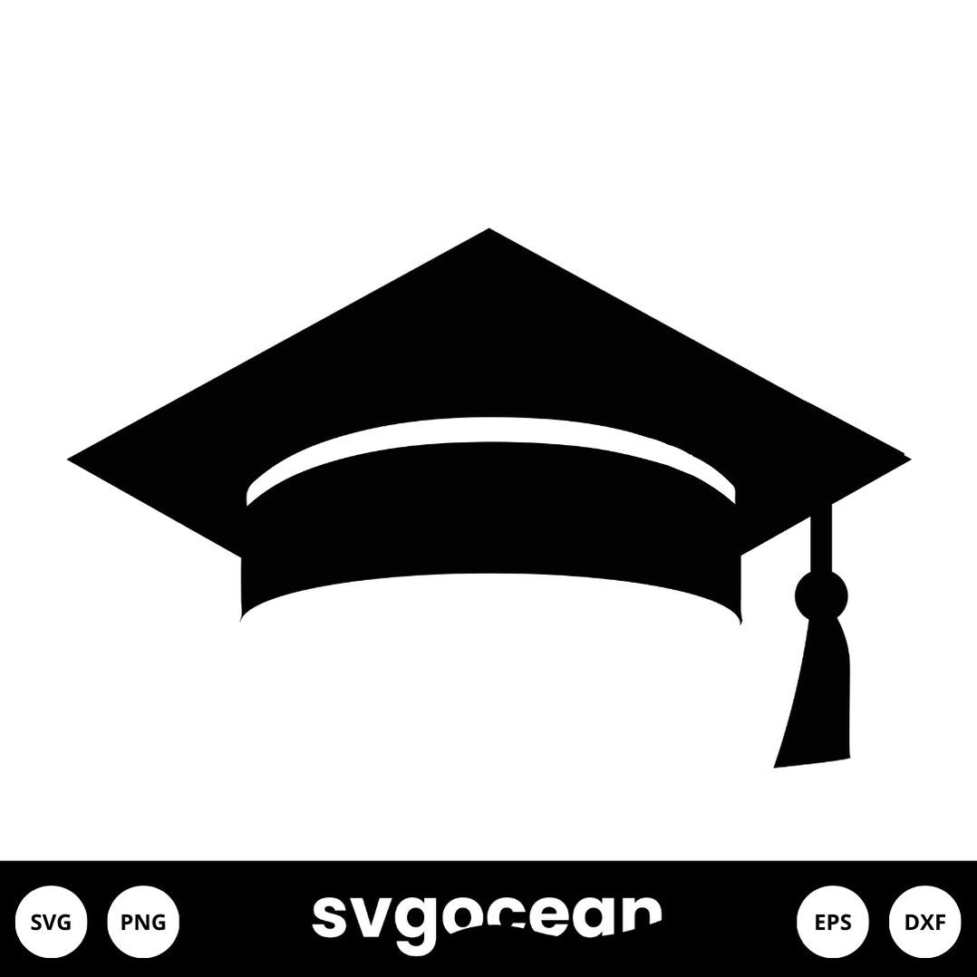 Graduation Hat SVG vector for instant download - Svg Ocean — svgocean