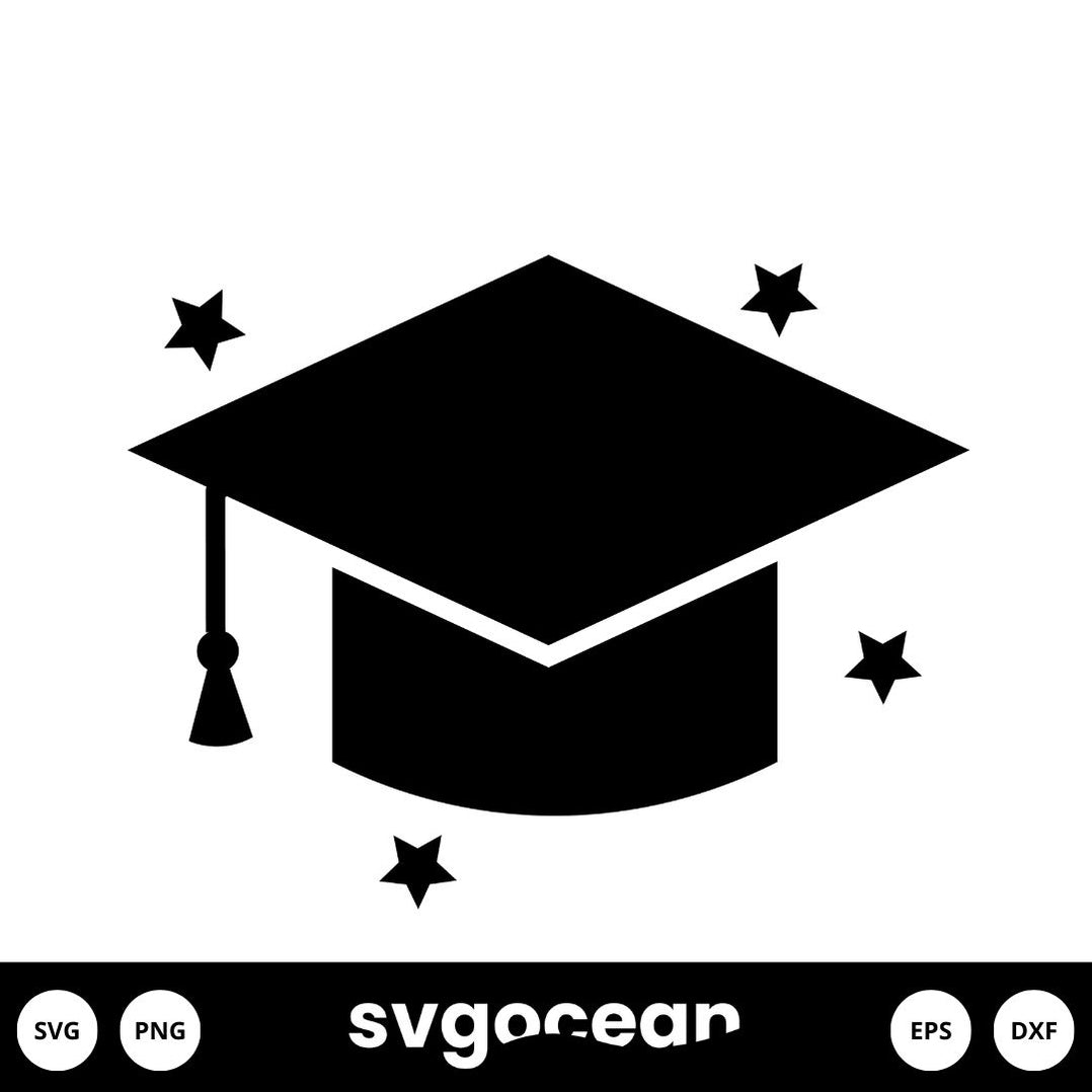 Graduation Caps SVG vector for instant download - Svg Ocean — svgocean