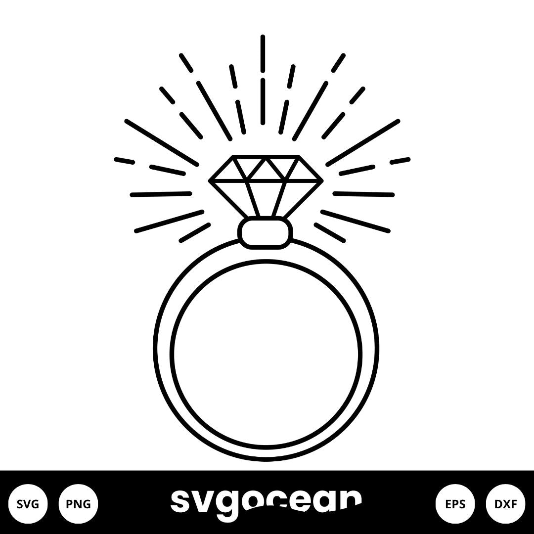 Wedding Ring SVG vector for instant download - Svg Ocean — svgocean