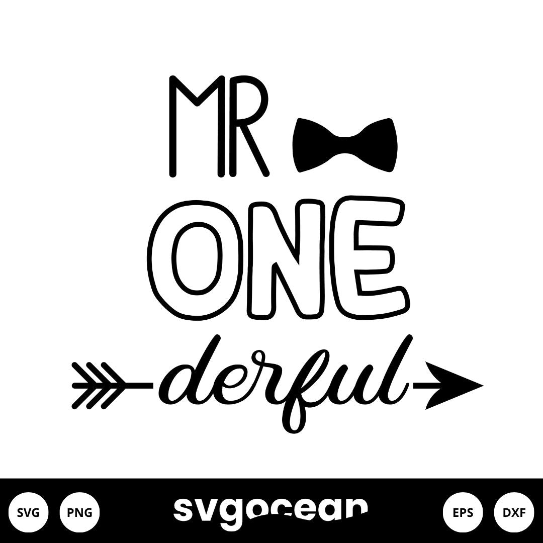 Mr Onederful SVG vector for instant download - Svg Ocean — svgocean