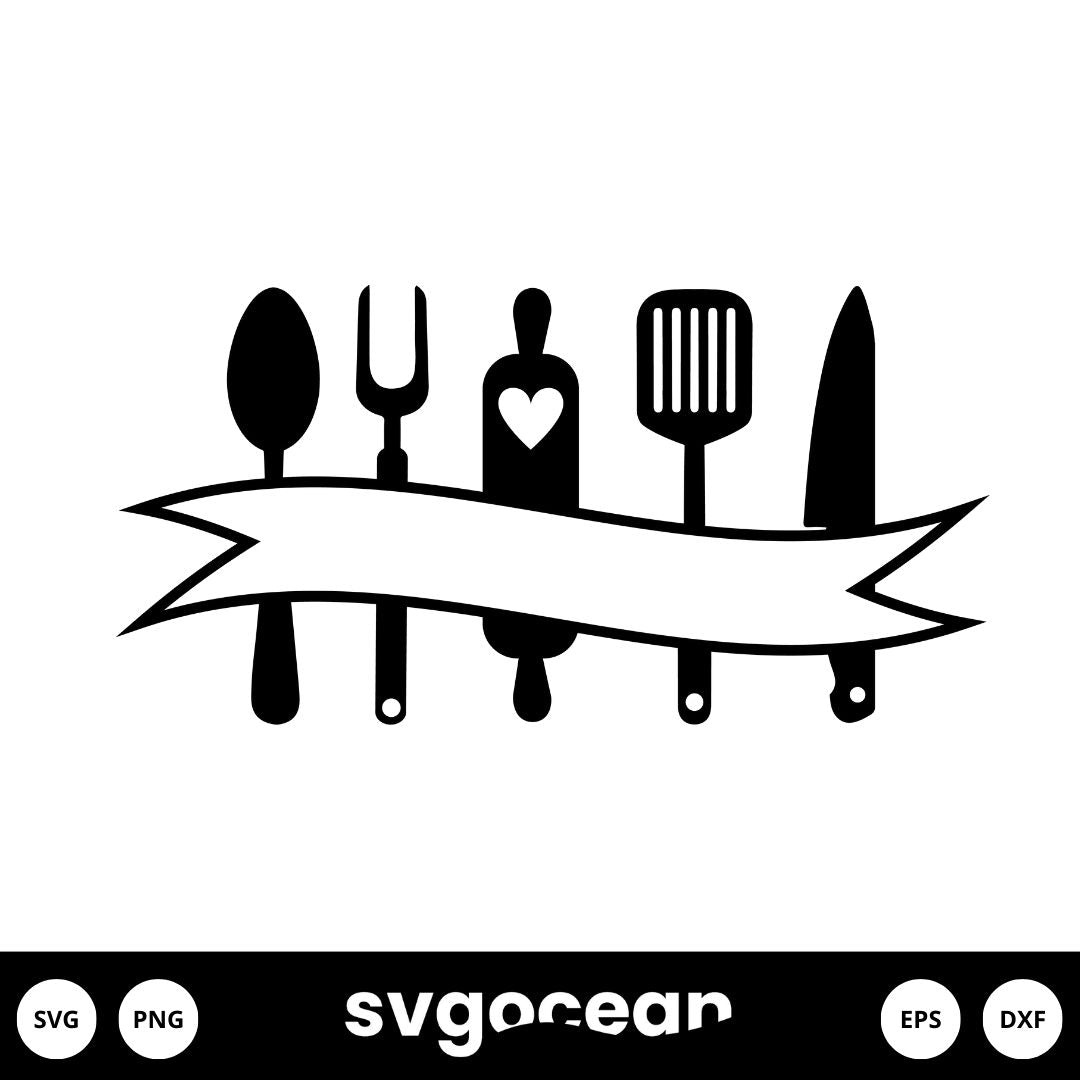 Kitchen Utensils SVG vector for instant download - Svg Ocean — svgocean
