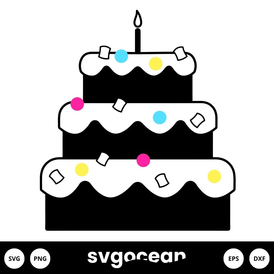 Cake SVG vector for instant download - Svg Ocean — svgocean