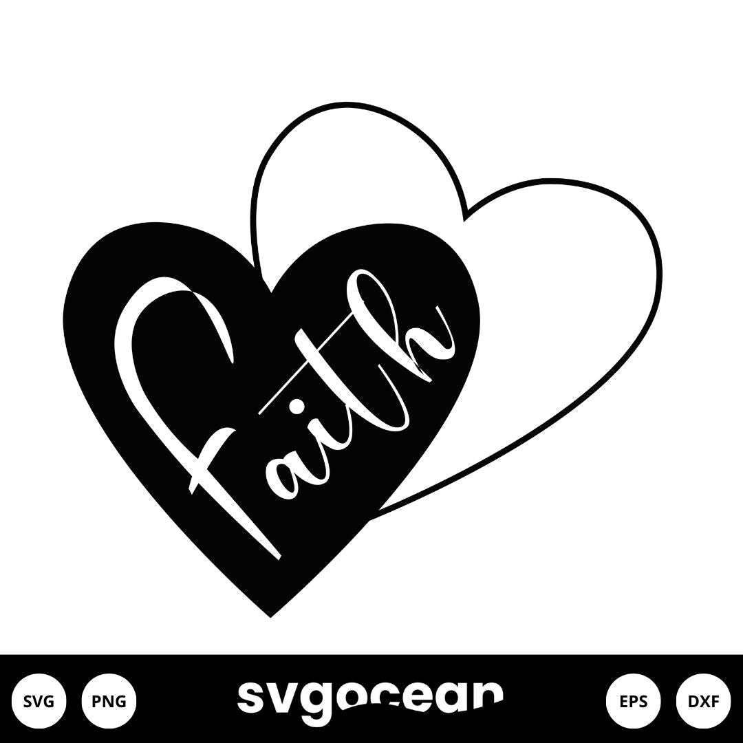 Faith Heart SVG vector for instant download - Svg Ocean — svgocean
