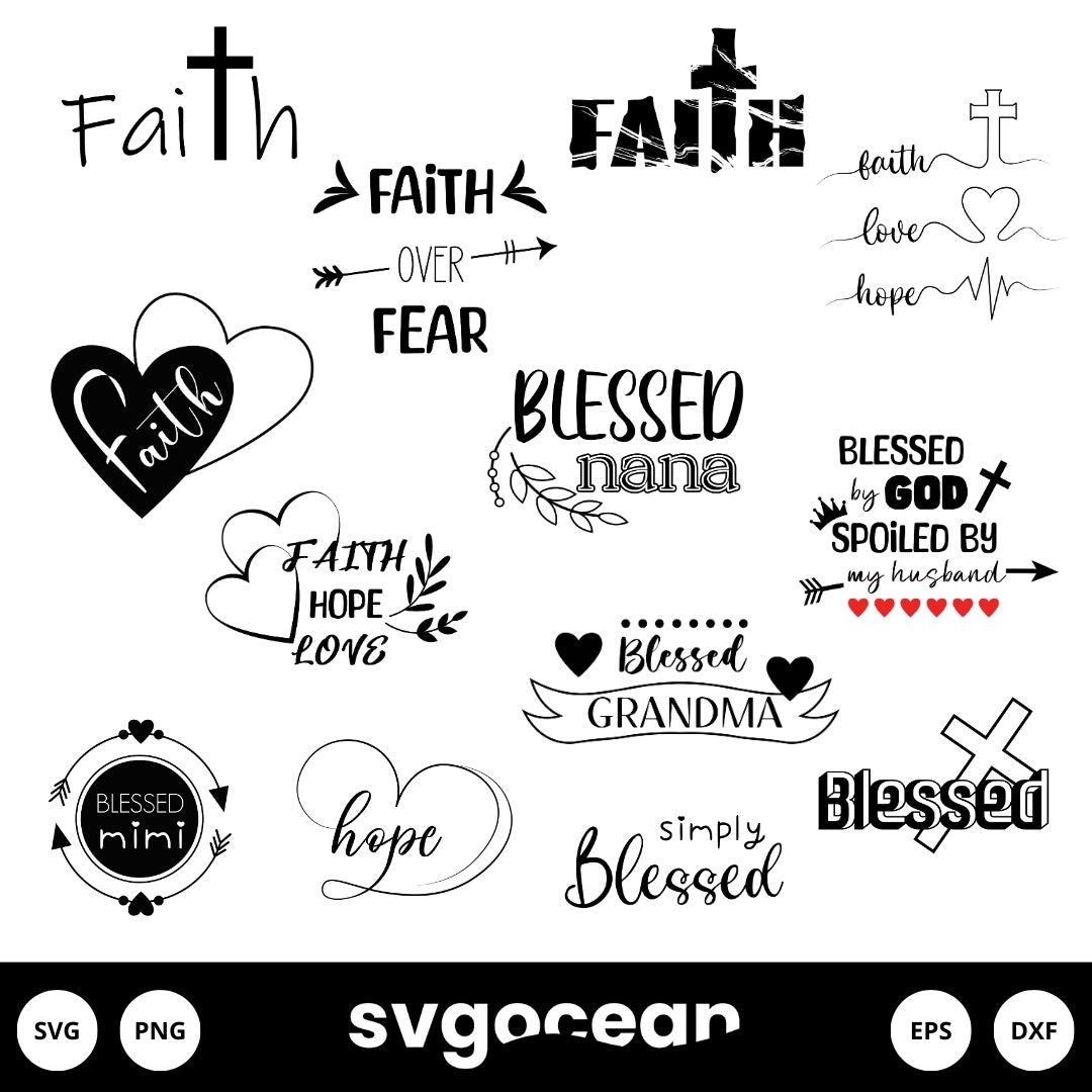 Faith Svg Bundle vector for instant download - Svg Ocean — svgocean
