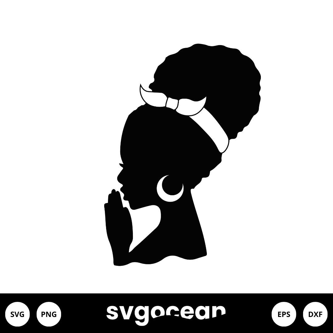 Praying Woman SVG vector for instant download - Svg Ocean — svgocean