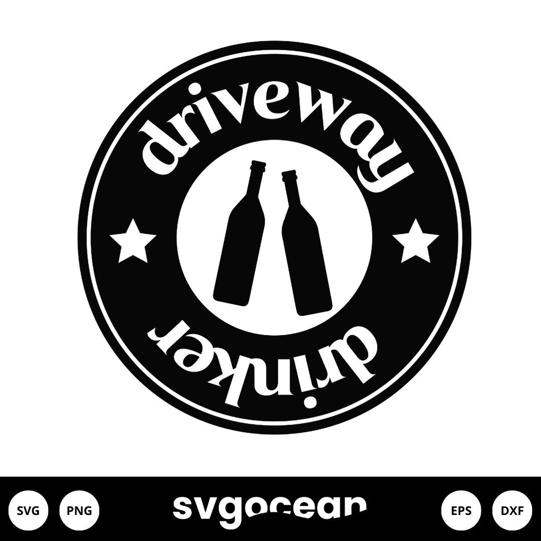 Driveway Drinker SVG vector for instant download - Svg Ocean — svgocean