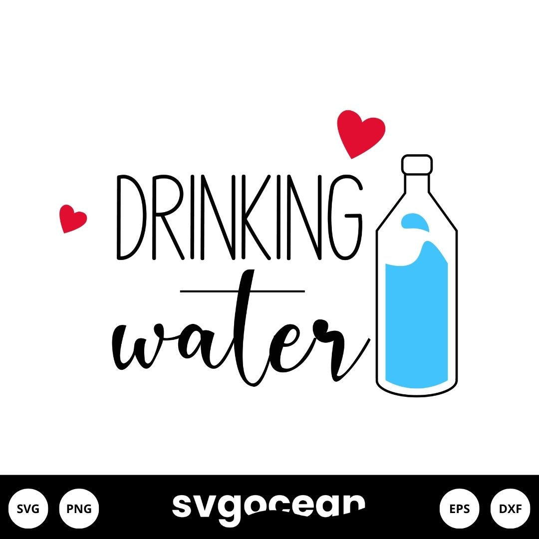 Drinking Water SVG vector for instant download - Svg Ocean — svgocean