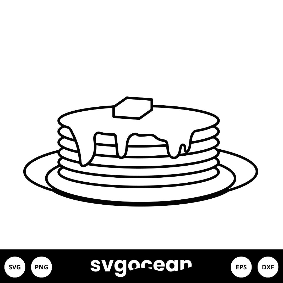Pancakes SVG vector for instant download - Svg Ocean — svgocean