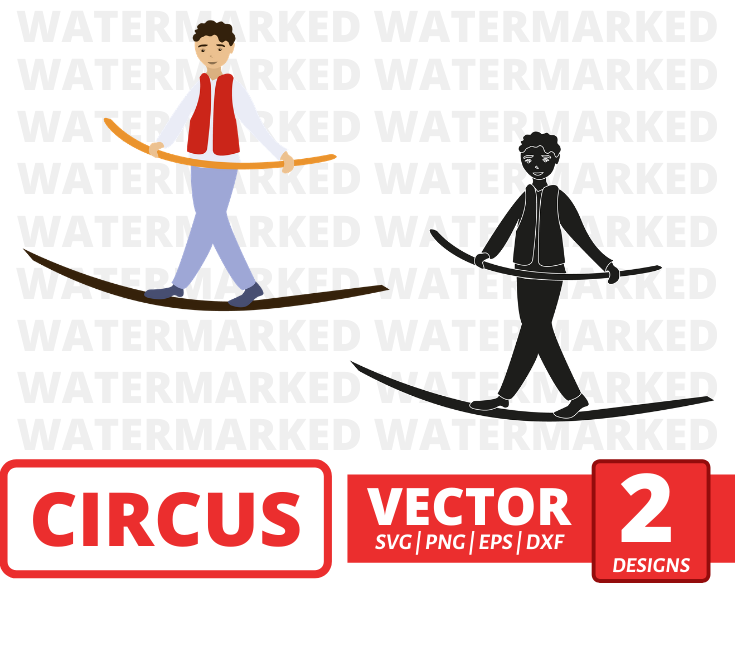 Tightrope walker SVG bundle vector for instant download - Svg Ocean ...
